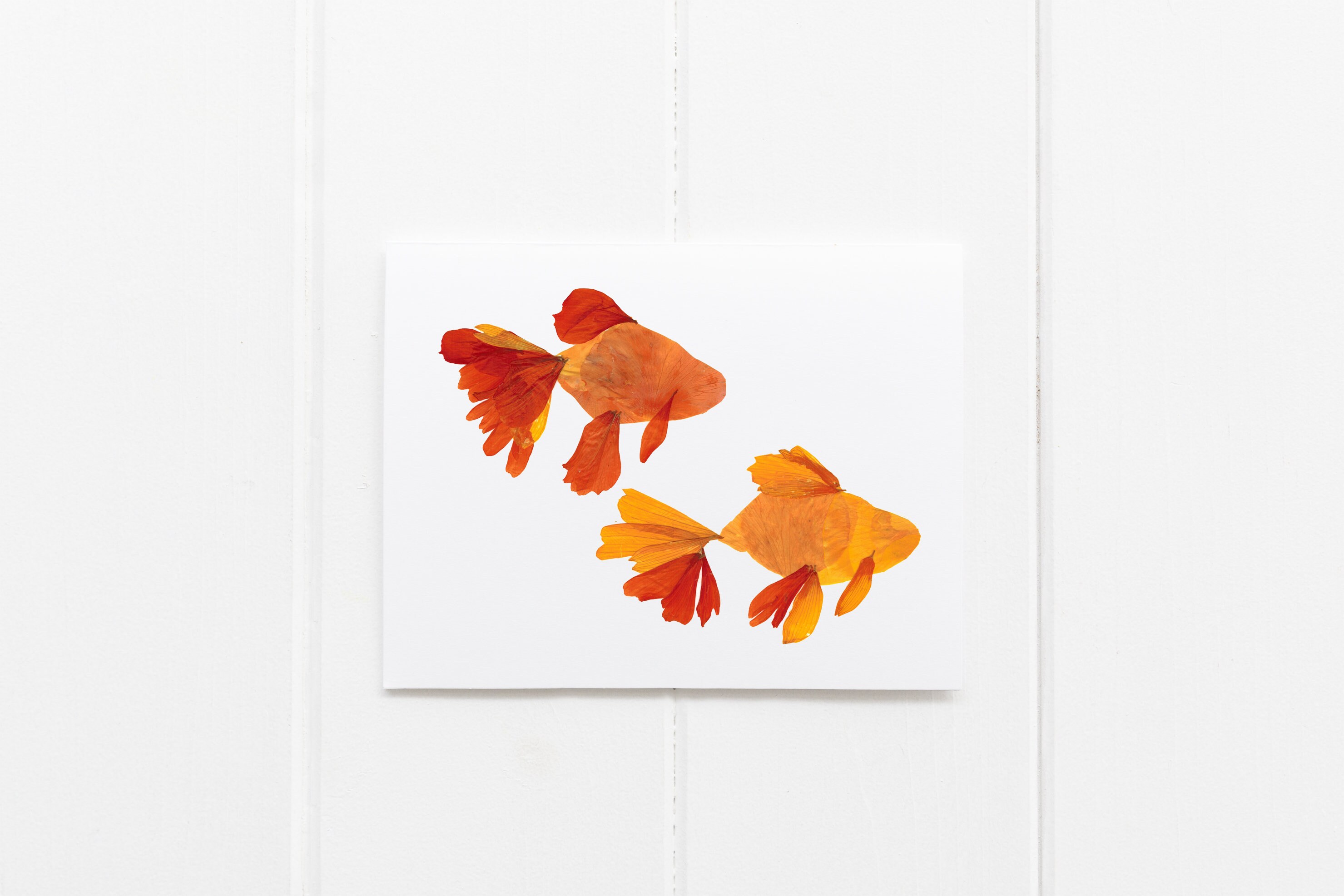 Fish Birthday Card, Goldfish, Fish in the Sea, Pressed Flower Art Print ...