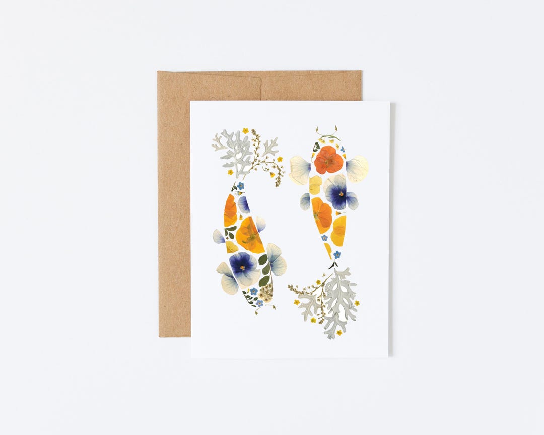 Koi Fish Card - Etsy