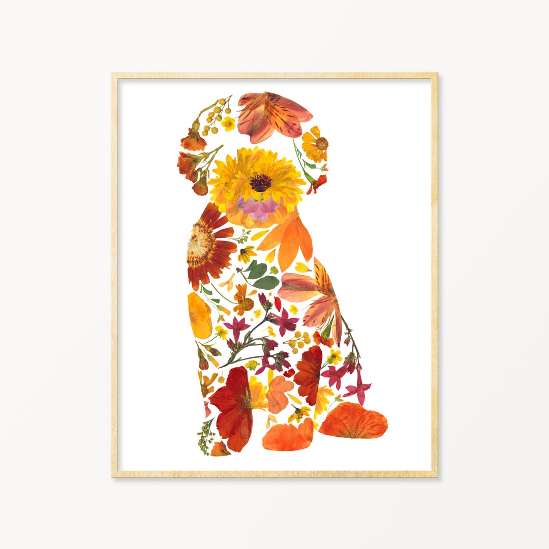 Cavapoo Goldendoodle Print, Labradoodle Gifts, Dog Mom Gift, Pressed ...