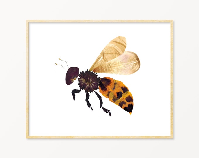 Bee Art Print | Save the Bees | Bee Themed Gift | Queen Bee Art | Honey ...