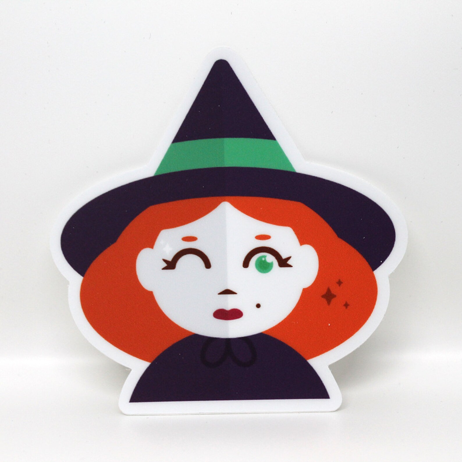 Vinyl Sticker: Cute Winking Witch - Etsy