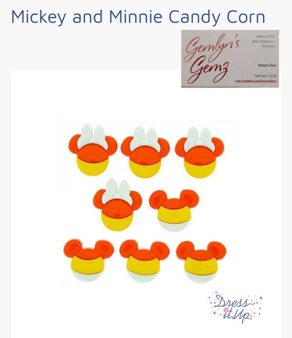 Halloween Mickey Mouse and Minnie Mouse Candy Corn Heads | Etsy