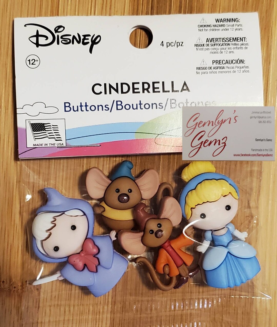 Cinderella Button / Embellishments - Etsy