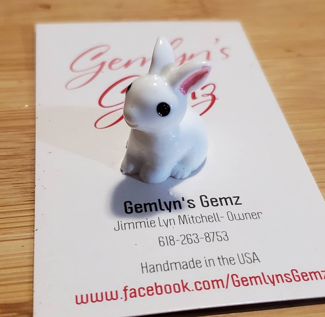 Miniature Resin Rabbit Tumbler Topper Embellishment DIY Landscaping DIY ...