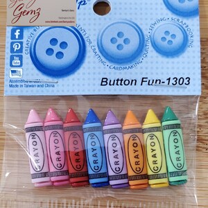 Crayon Buttons - Etsy