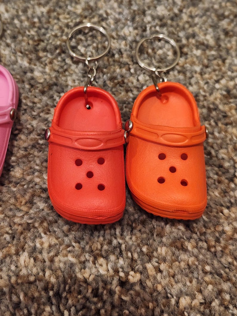 SEVEN Total Mini Croc Shoe Keychains OR One Single. - Etsy