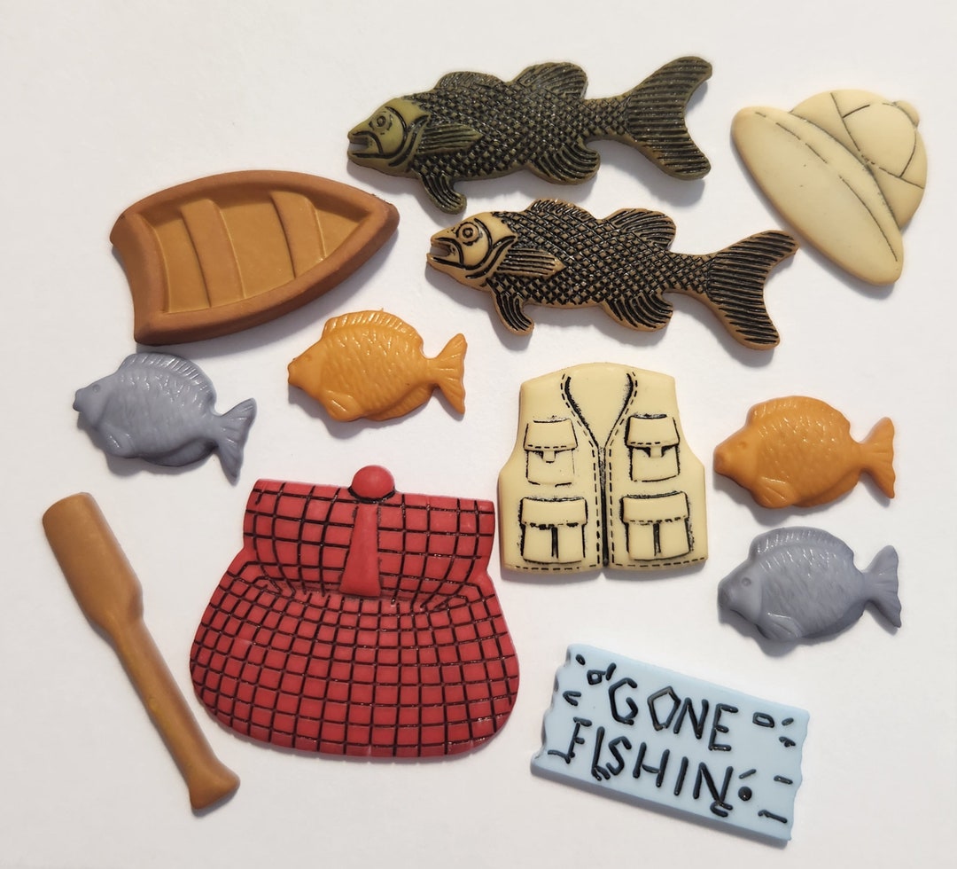 Outdoor Collection Fishing Buttons / Embellishment - Etsy