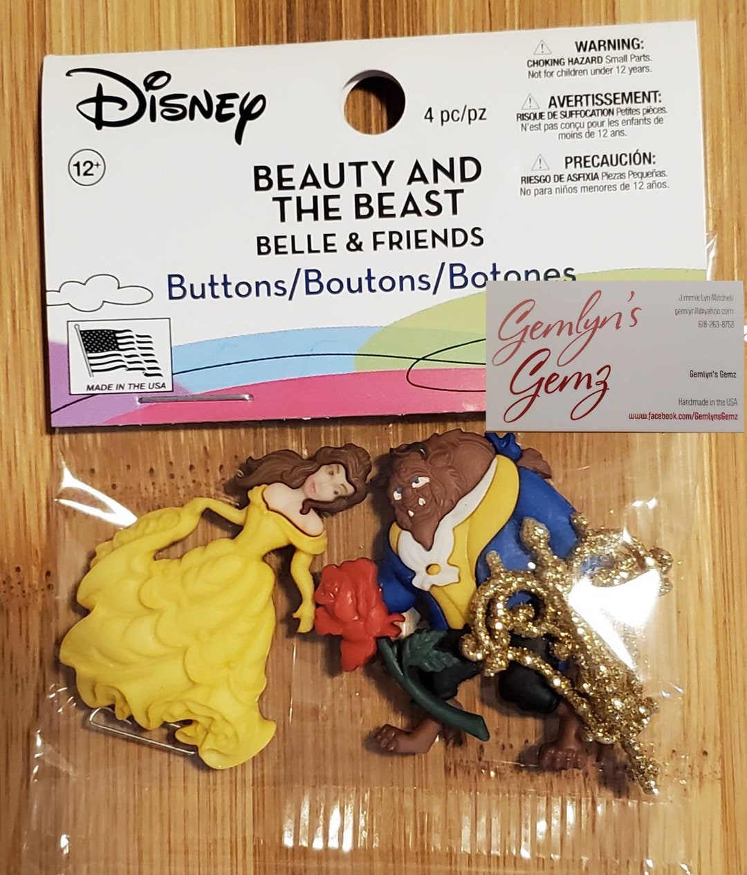 Beauty and the Beast Button / Embellishments - Etsy