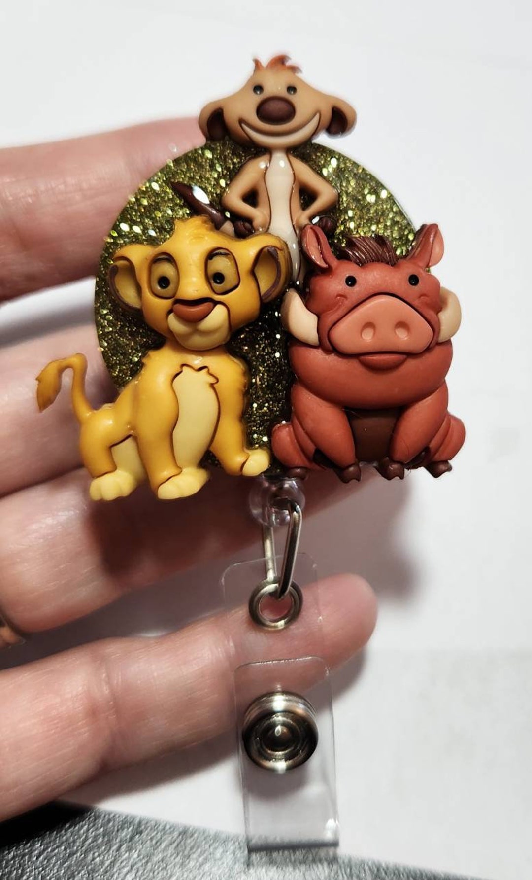Lion King Simba Pumbaa and Timon Badge Reels or Stethescope Tags - Etsy