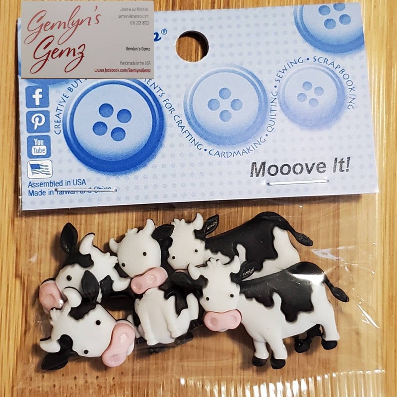 Cow Buttons - Etsy