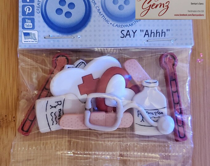 Say Ahh Medical Nurse Doctor Button / Embellishments - Etsy