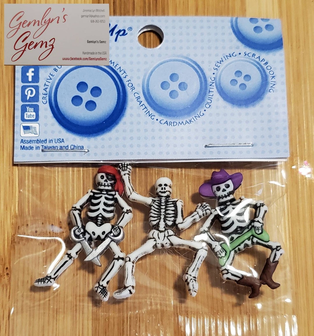 Bone-ified Skeletons Button / Embellishments - Etsy