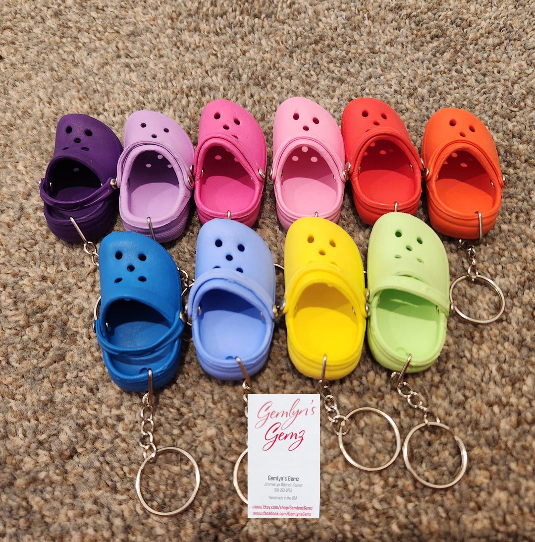 10 Mini Crocinspired Foam Shoe Keychain Various Colors - Etsy