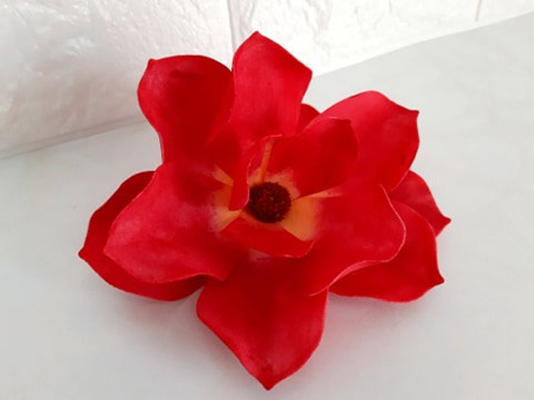 Red Flower Hair Clip, Bridal Hair Piece, Wedding Hair Pins, Flower Hair ...