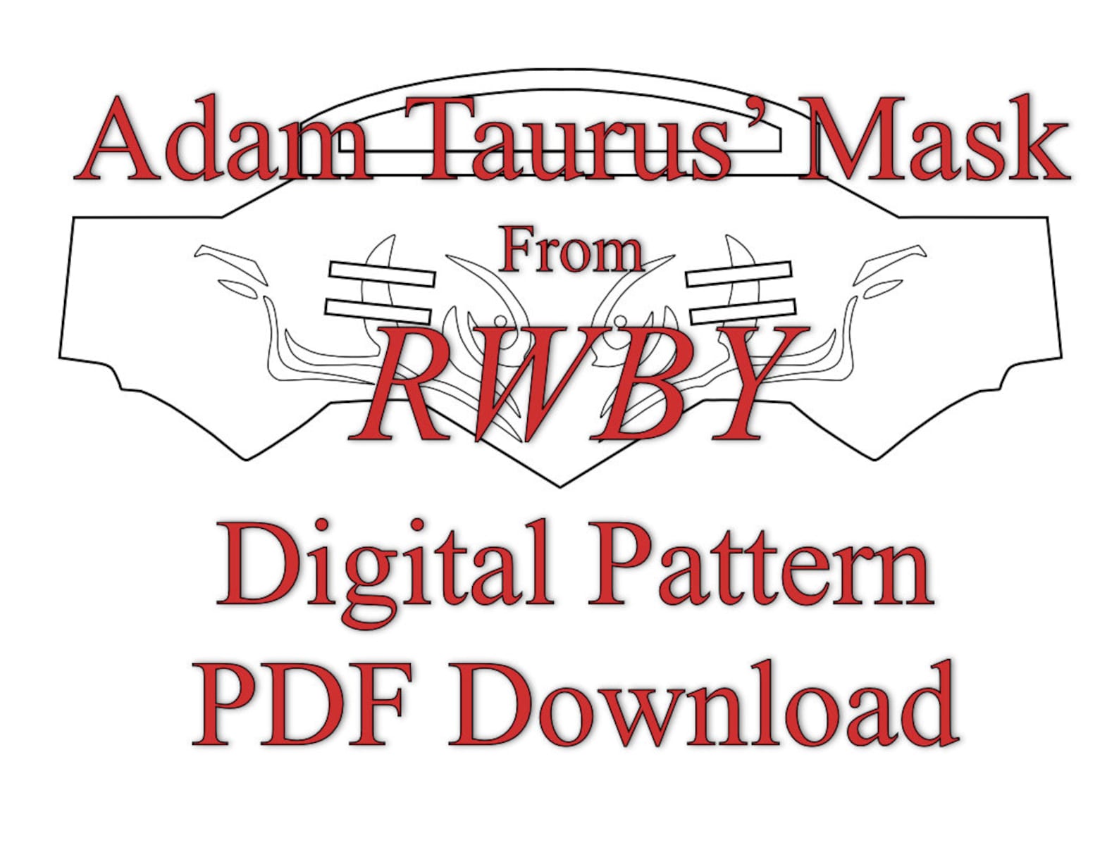 Adam Taurus Mask RWBY Digital Cosplay Pattern for EVA Craft - Etsy