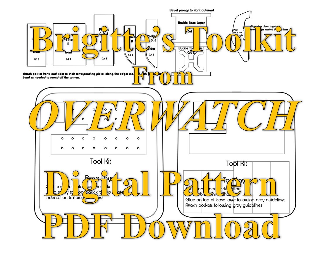 Brigitte Toolkit (overwatch) Digital Cosplay Pattern for EVA Craft Foam ...