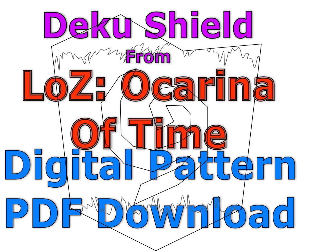 Deku Shield (child Size) Legend of Zelda, Digital Cosplay Blueprint for ...