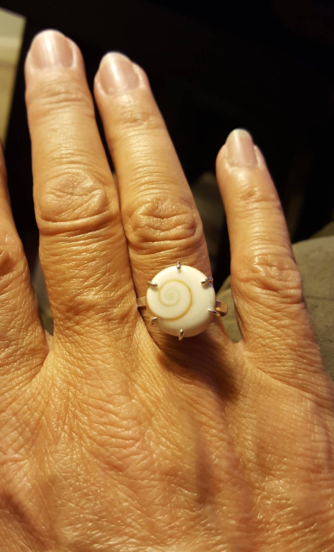 Shiva Shell Sterling Silver Ring - Etsy