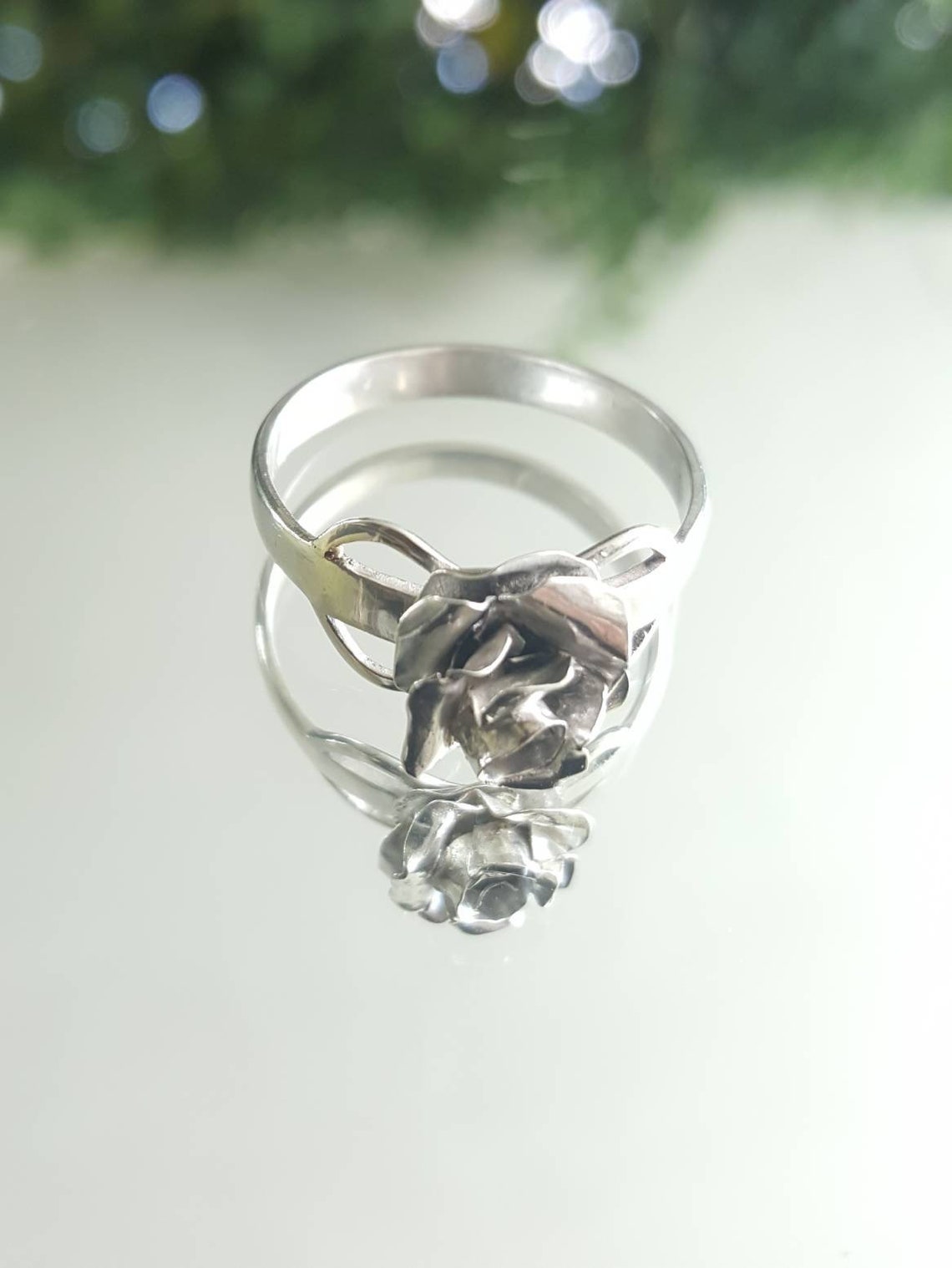 Sterling Silver Rosette Ring - Etsy