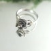 Sterling Silver Rosette Ring - Etsy