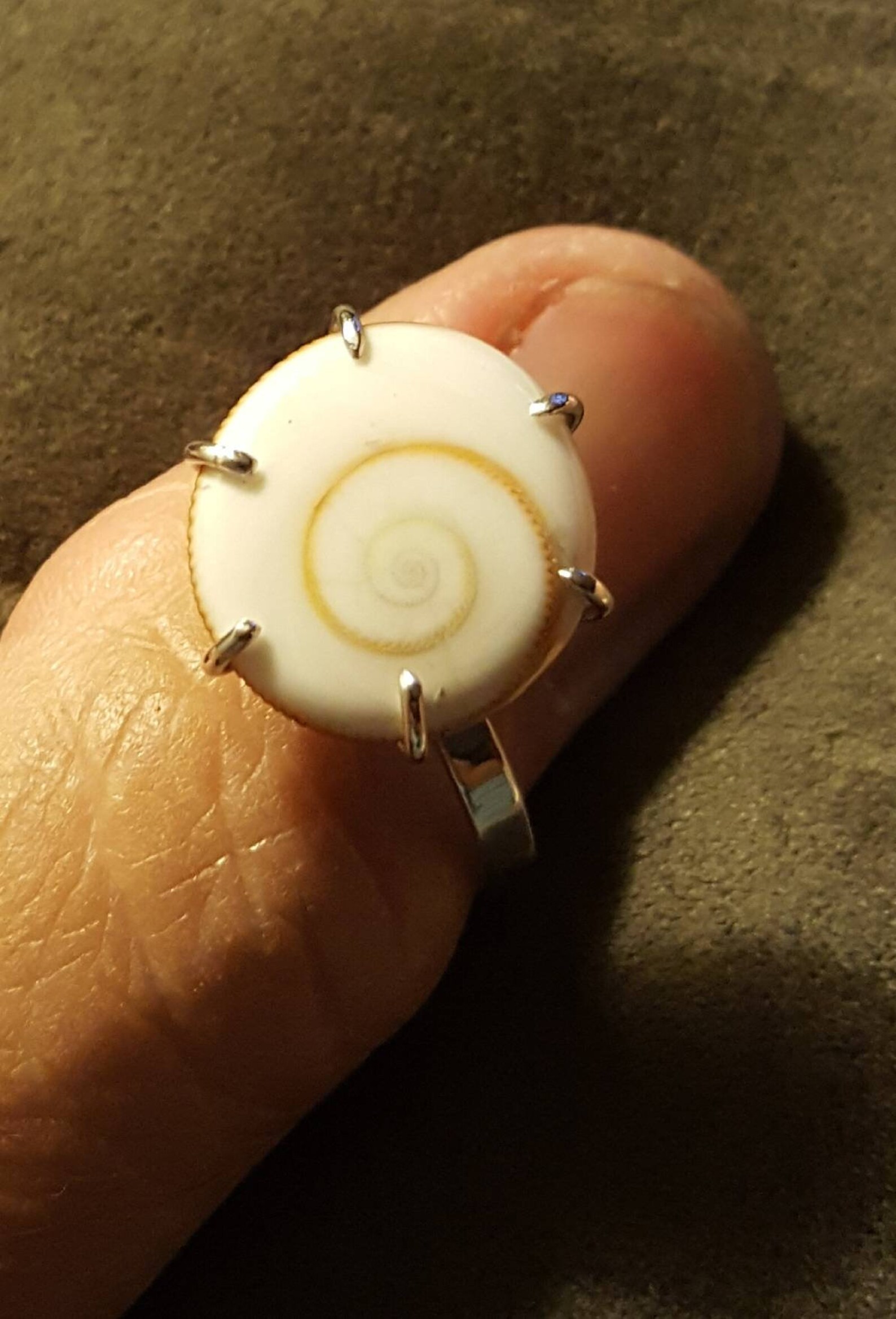 Shiva Shell Sterling Silver Ring - Etsy