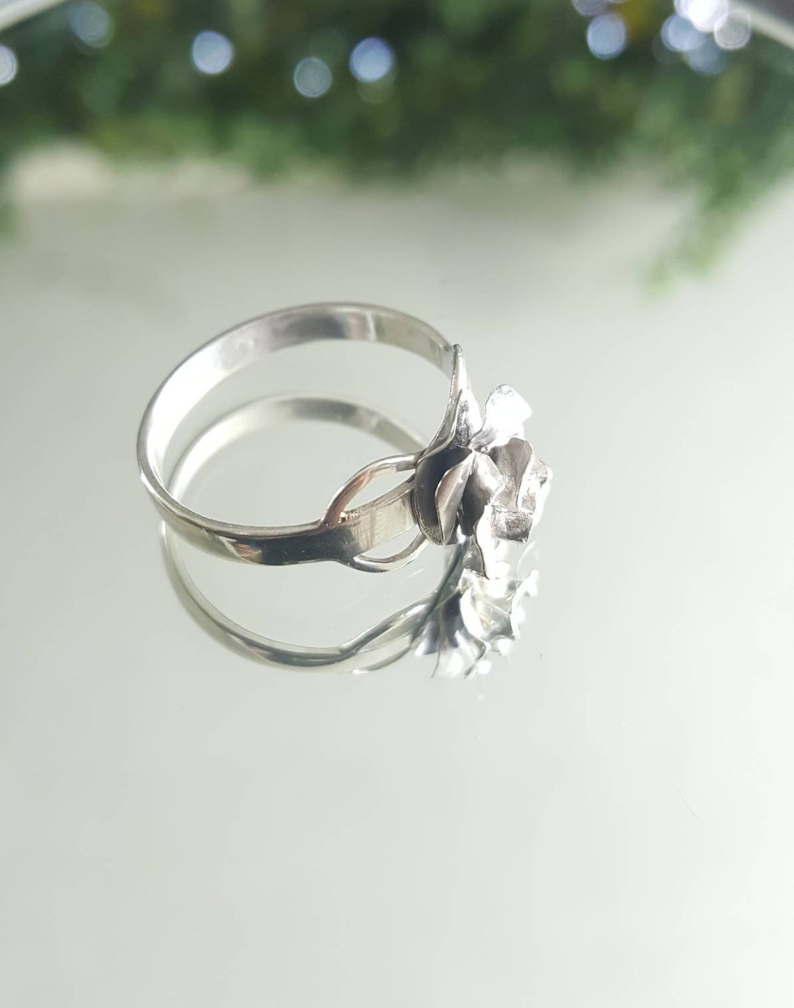 Sterling Silver Rosette Ring - Etsy