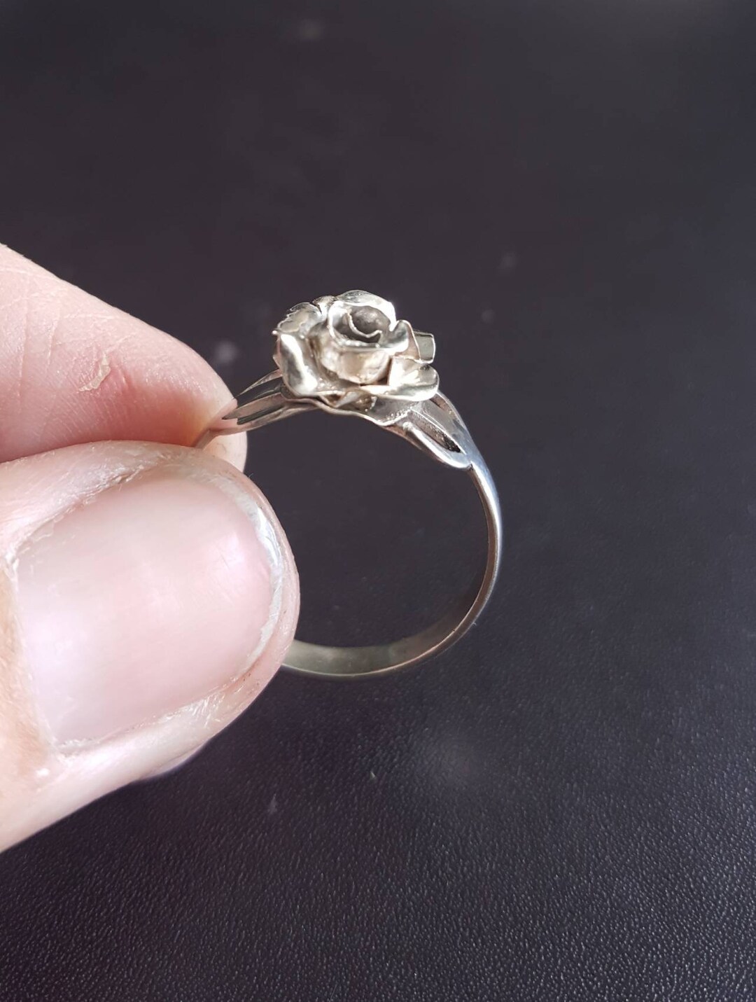 Sterling Silver Rosette Ring - Etsy