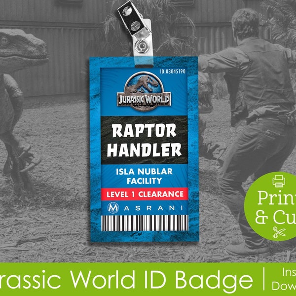 Jurassic World Raptor Handler Badge - Etsy