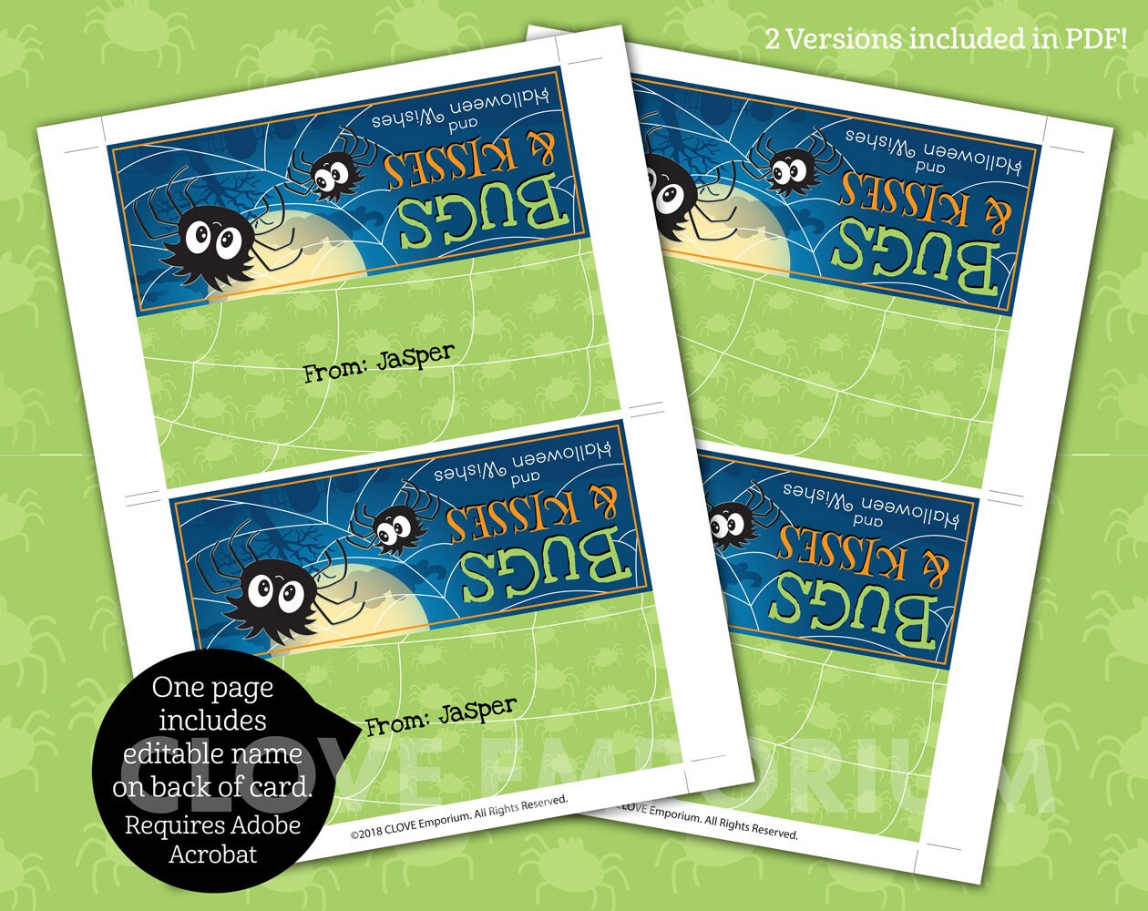 Bugs and Kisses Bag Topper INSTANT EDITABLE DOWNLOAD | Etsy