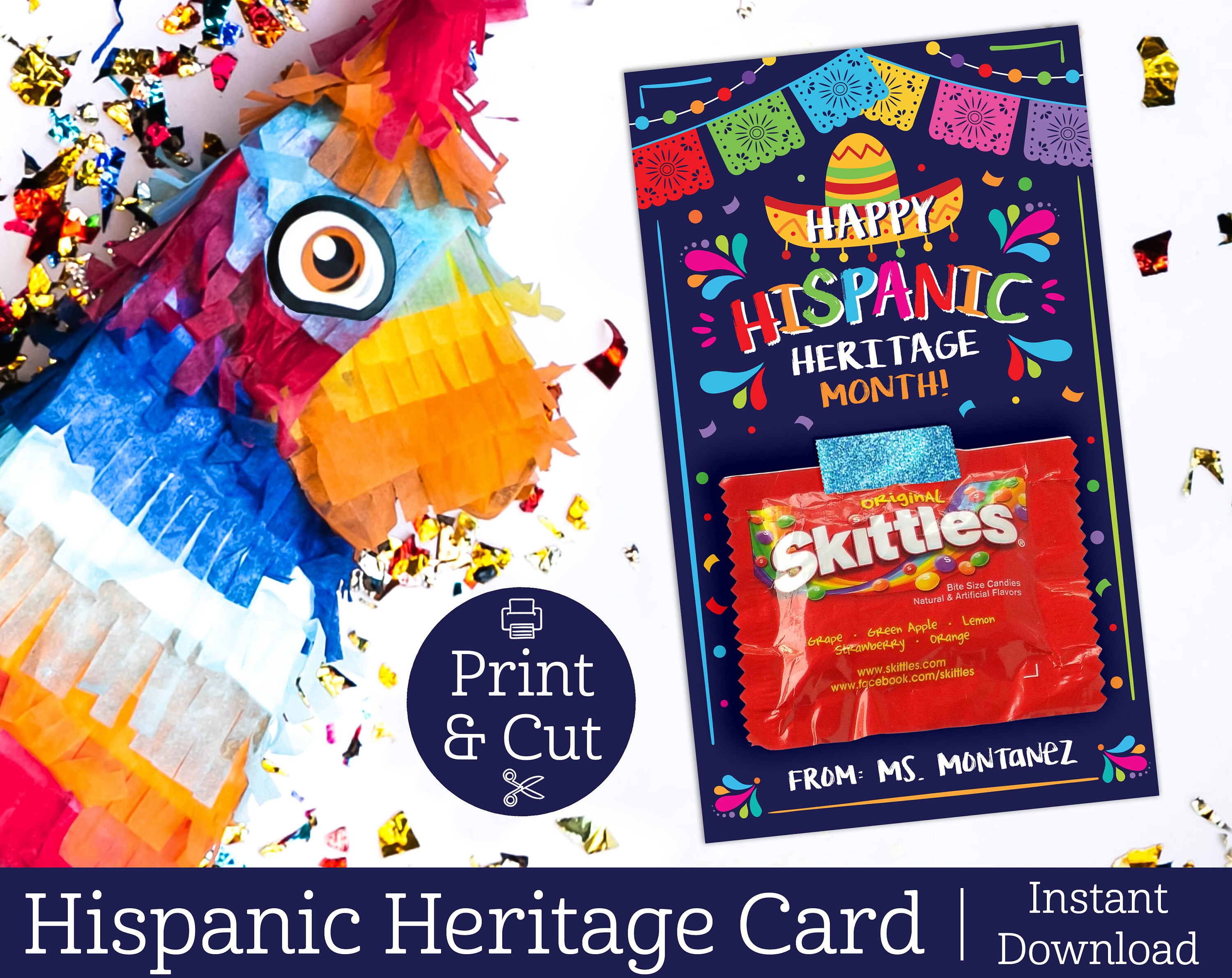 Hispanic Heritage Month, EDITABLE DIGITAL DOWNLOAD, La Herencia Hispana ...