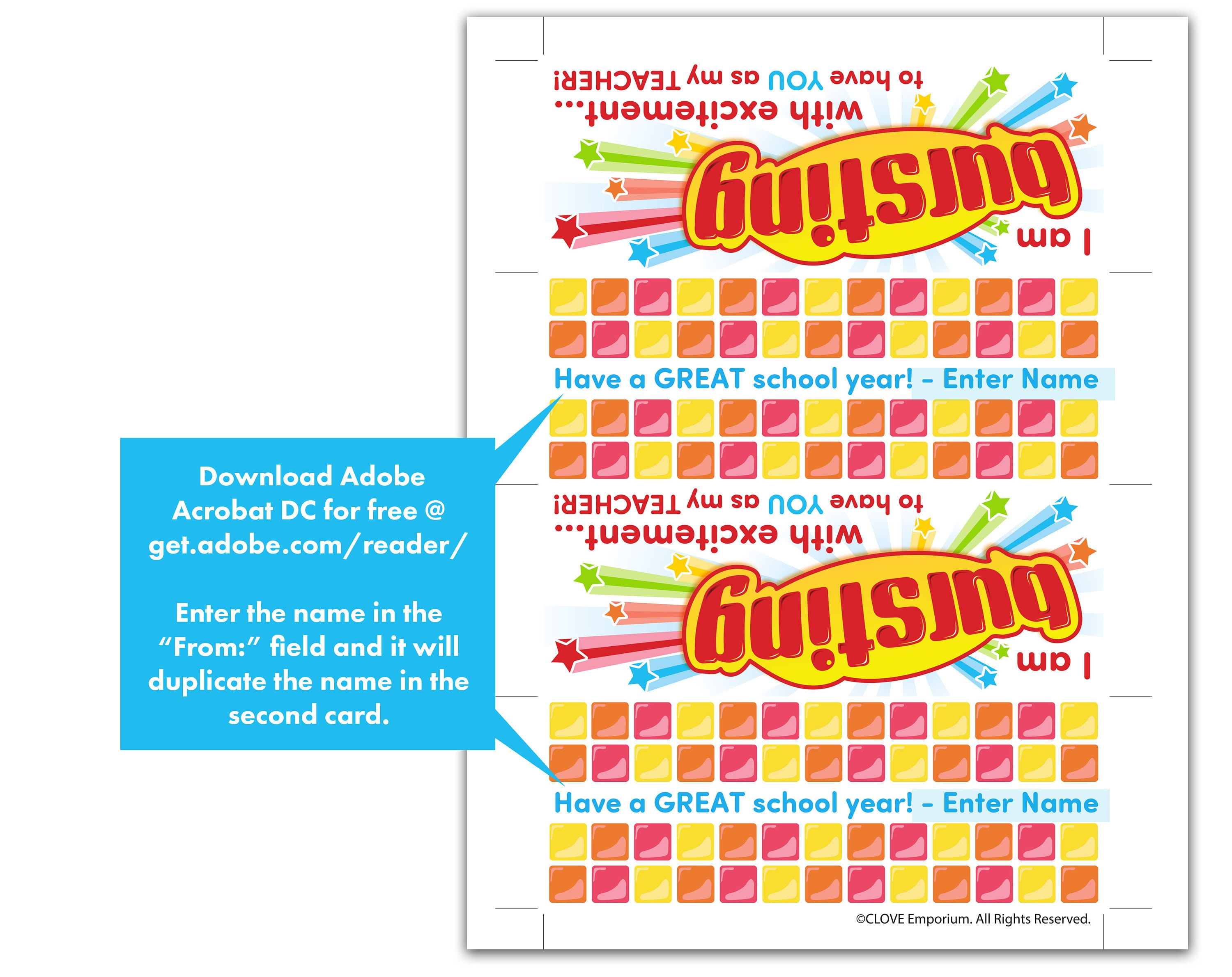 Bursting With Excitement Bag Topper INSTANT EDITABLE - Etsy