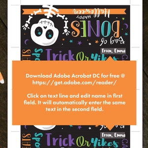 Skeleton Treat Bag Topper, Bag of Bones Bag Topper, DIGITAL EDITABLE ...