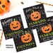 Pumpkin Tags,instant EDITABLE DOWNLOAD, Pumpkin Treat Bag, Non-candy ...