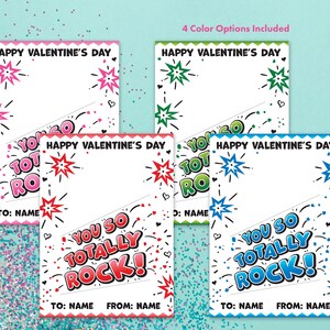 Pop Rocks Valentine Cards, INSTANT EDITABLE Download,classroom Exchange ...