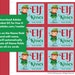 Elf Kisses Gift Tag, INSTANT EDITABLE DOWNLOAD, Elf Bag Topper, Holiday ...
