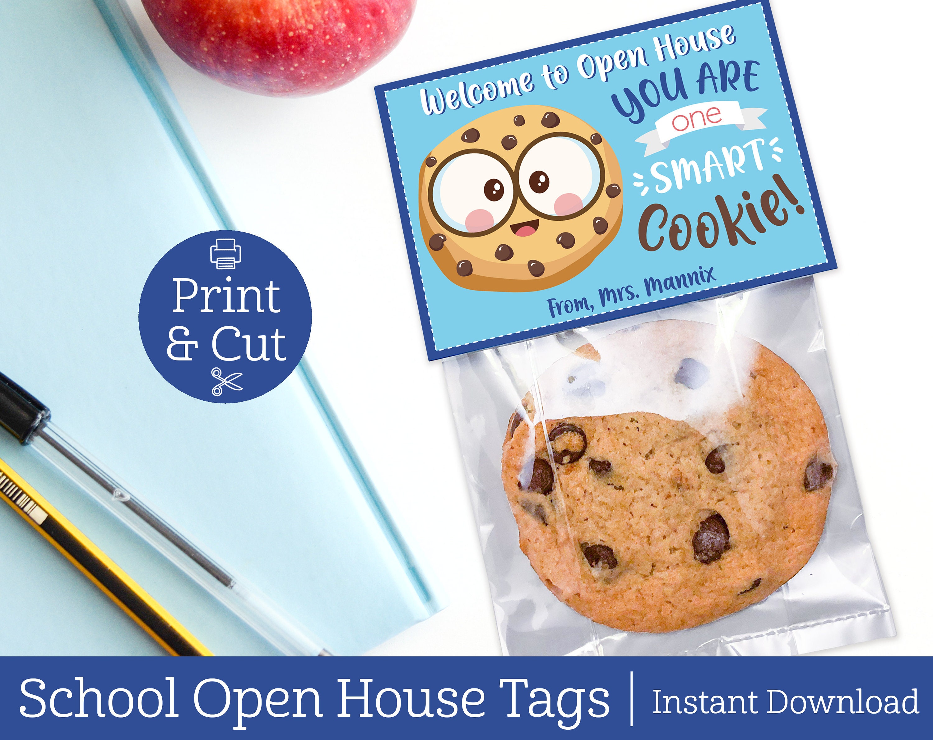 You Are One Smart Cookie DIGITAL EDITABLE DOWNLOAD School - Etsy