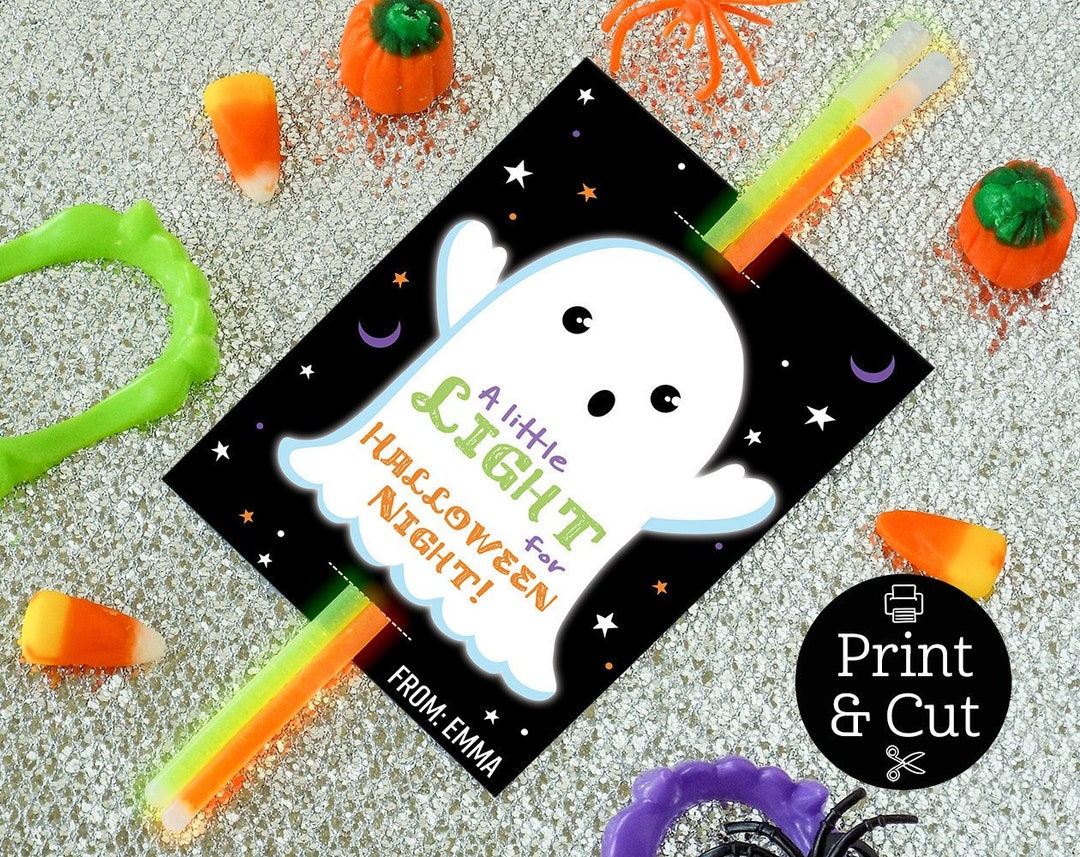 Glow Stick Favors, Instant Editable Download, A Little Light for ...