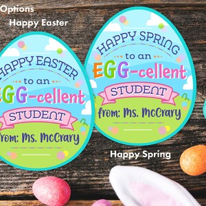 Egg-cellent Student, Instant Editable Download, Easter Pencil Toppers ...