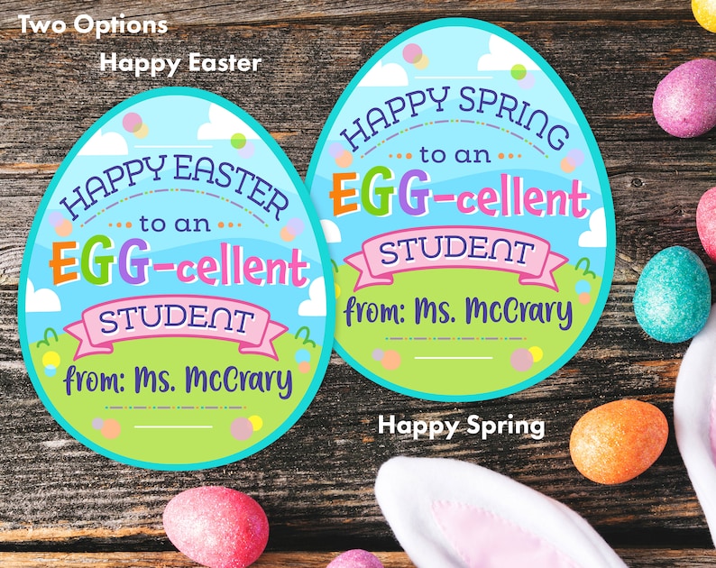 Egg-cellent Student Instant Editable Download Easter Pencil - Etsy