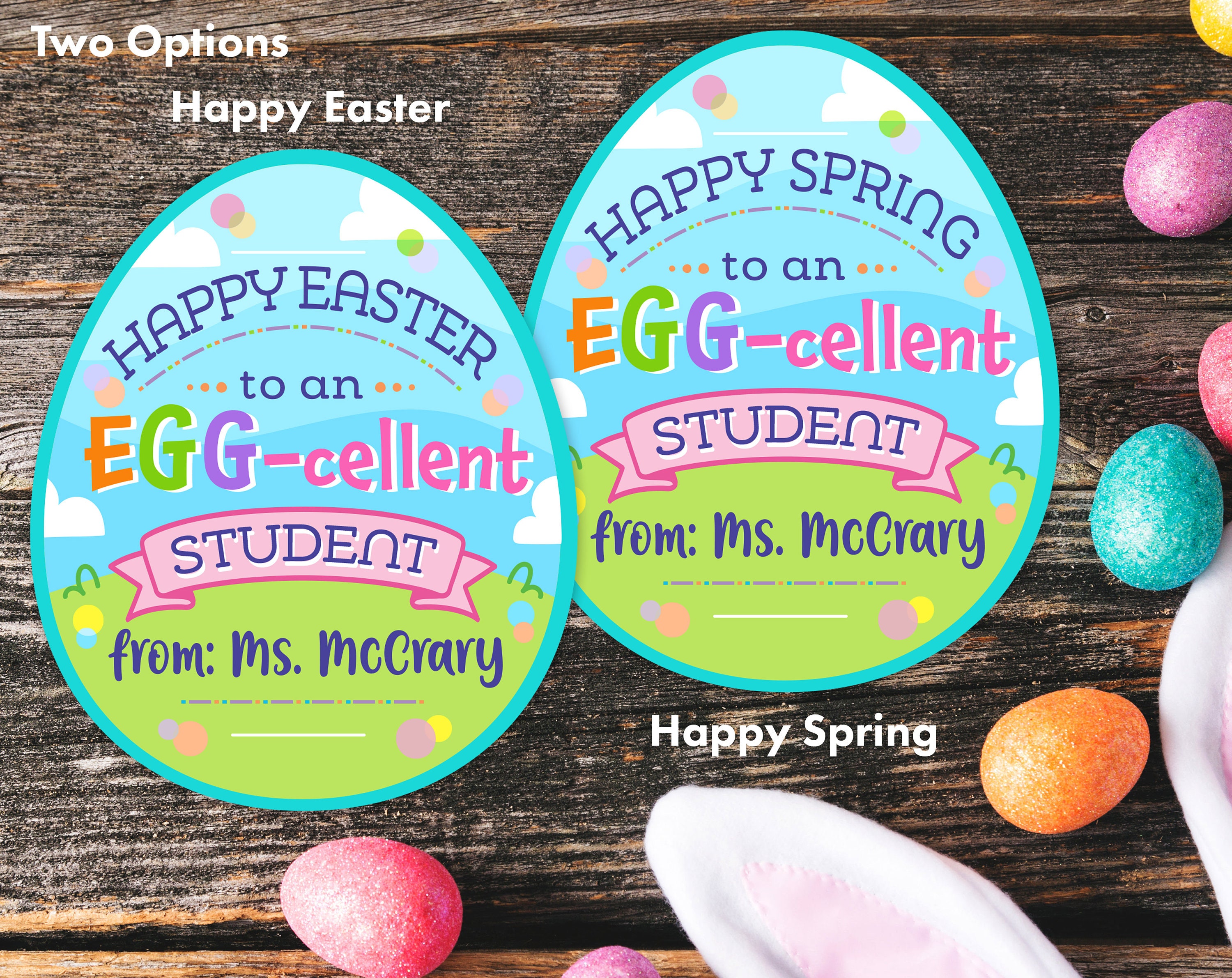Egg-cellent Student Instant Editable Download Easter Pencil - Etsy