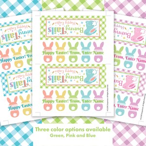 Bunny Tails Gift Tag, DIGITAL EDITABLE DOWNLOAD, Easter Favor, Easter ...