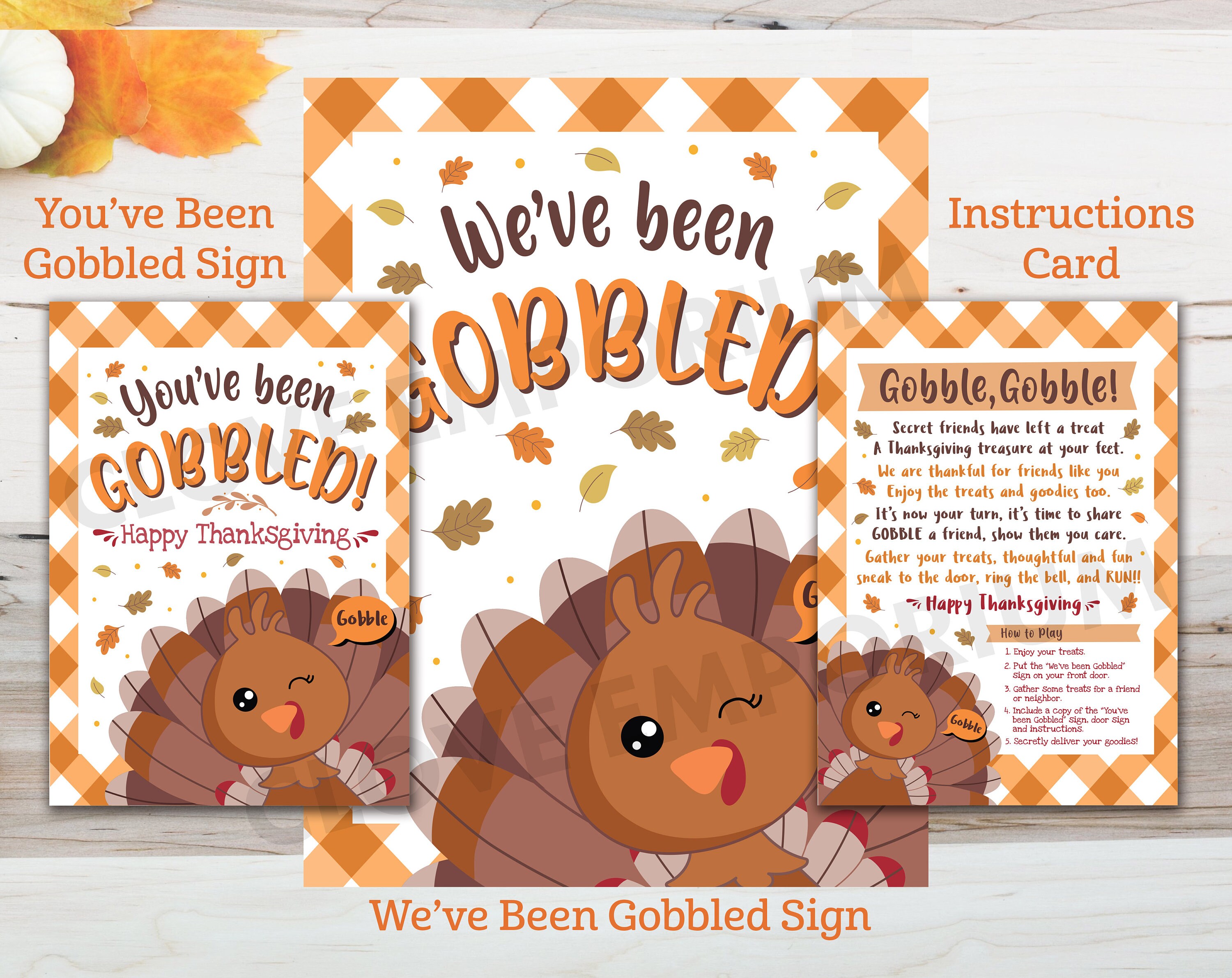 You've Been Gobbled, INSTANT EDITABLE DOWNLOAD, Thanksgiving Game ...