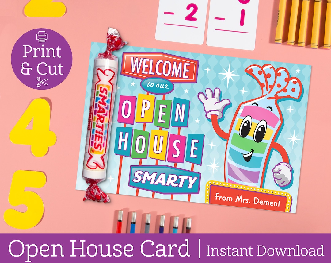 Open House, DIGITAL EDITABLE DOWNLOAD, School Open House, School Favors ...
