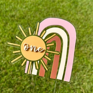 Rainbow Caketopper / Sun Caketopper - Etsy