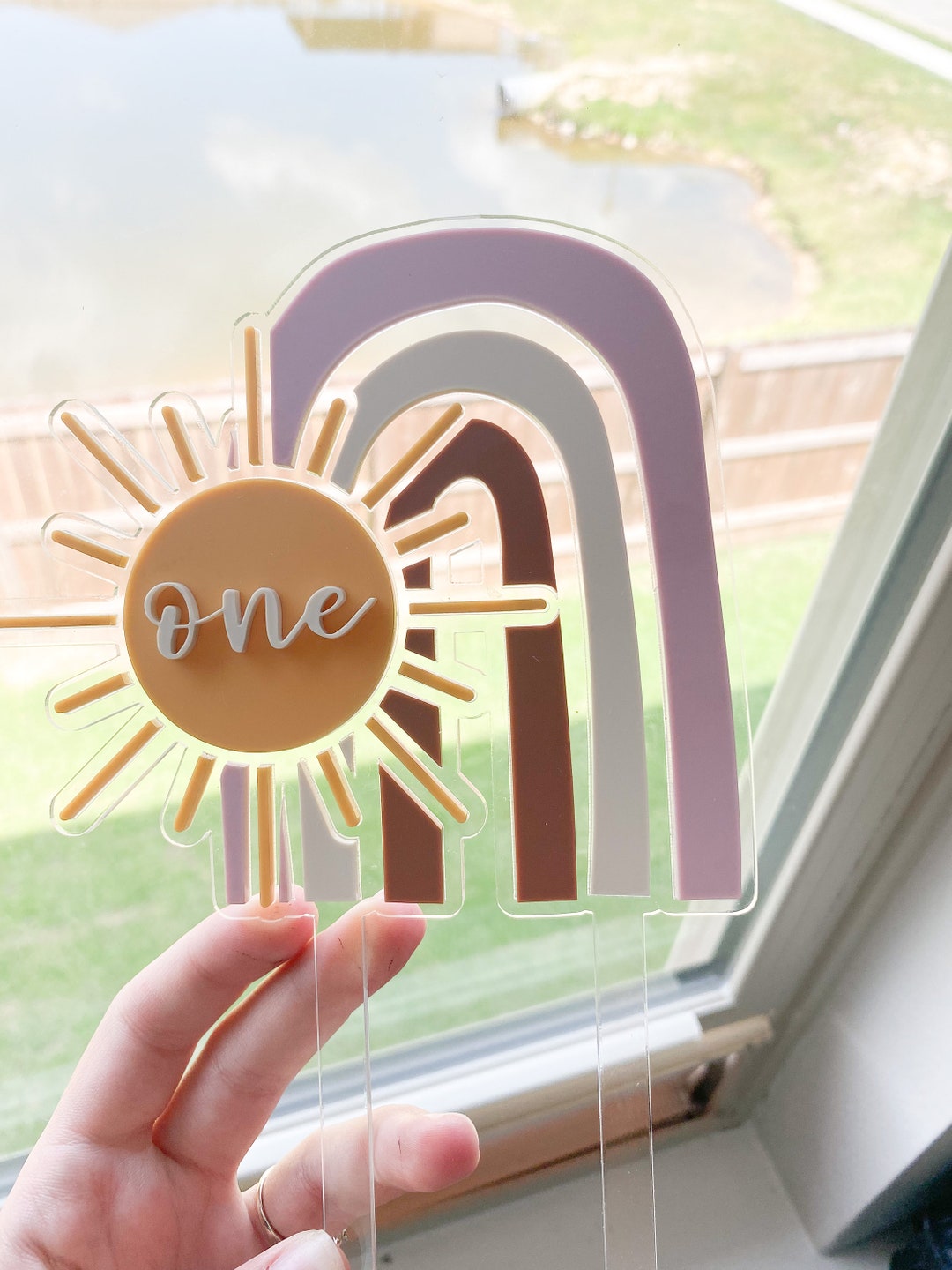 Rainbow Caketopper / Sun Caketopper - Etsy