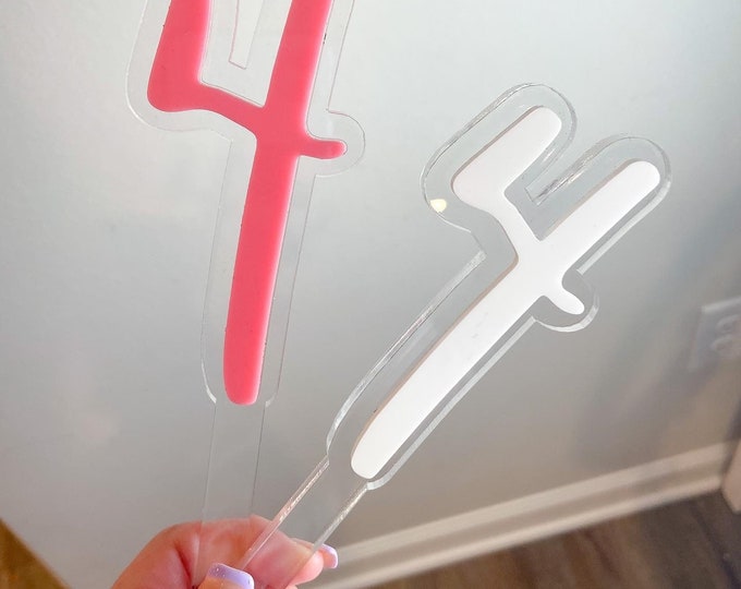 Custom Cake Topper Number Cake Topper Acrylic Birthday Cake Decoration ...