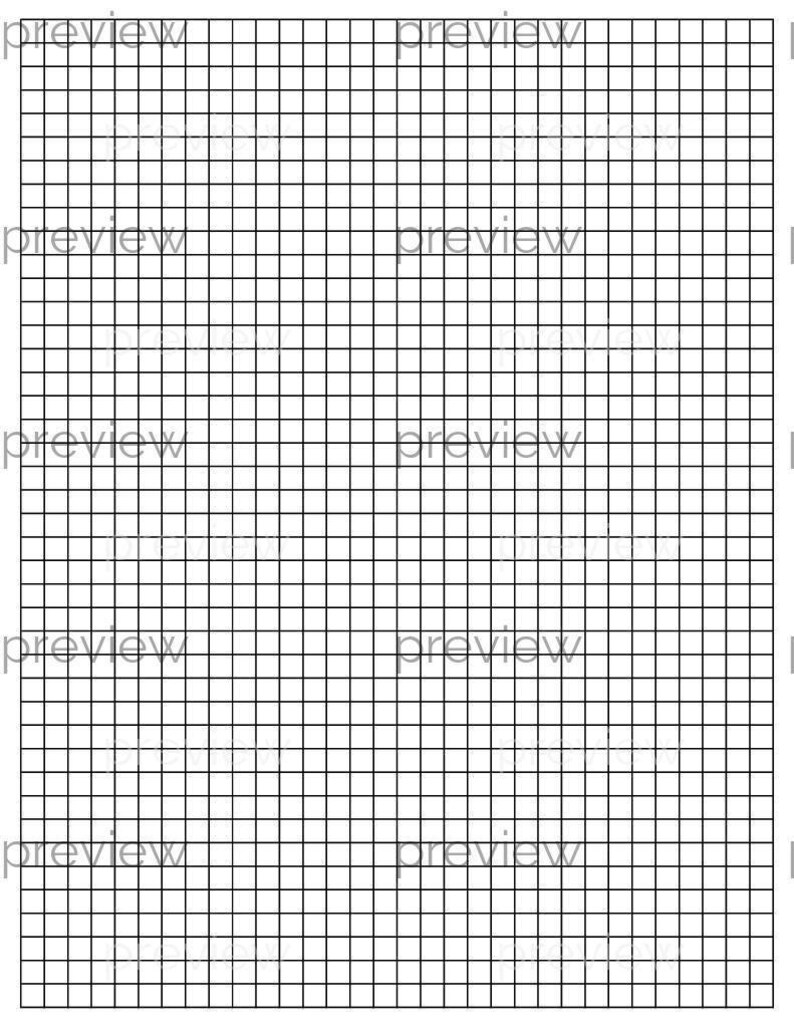 Printable Graph Paper Bundle 2, 3, 4, 5 Squares per Inch PDF PNG Jpeg ...