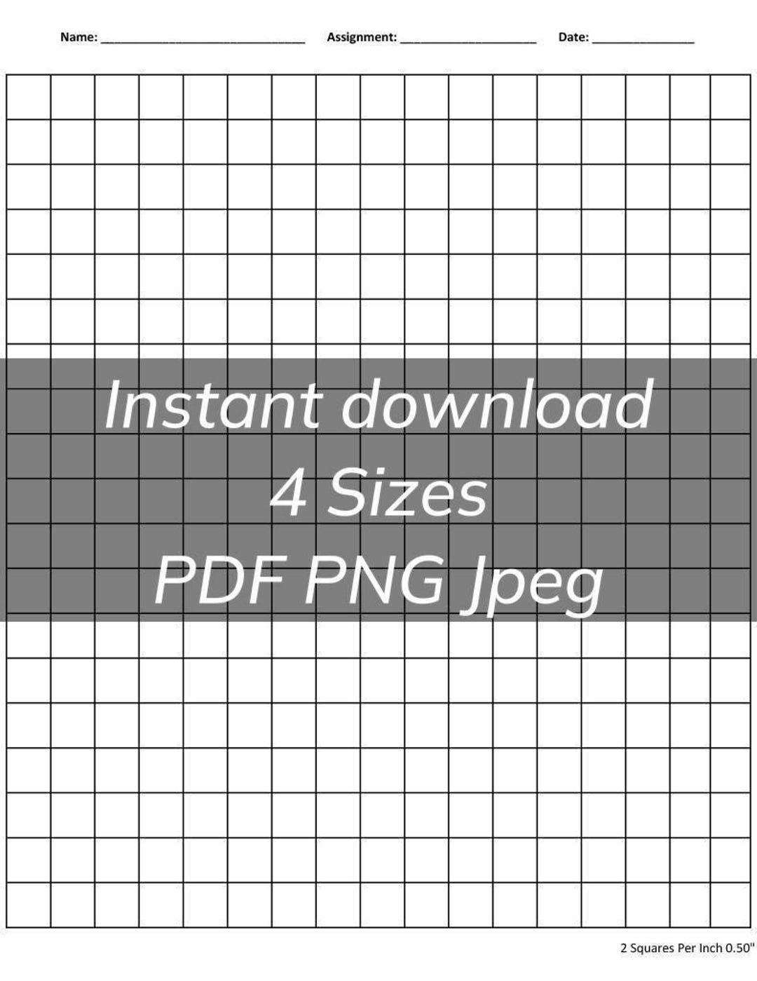 Printable Graph Paper Bundle With Name Assignment and Date 2, 3, 4, 5 ...