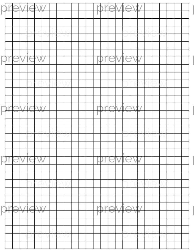 Printable Graph Paper Bundle 2, 3, 4, 5 Squares per Inch PDF PNG Jpeg ...