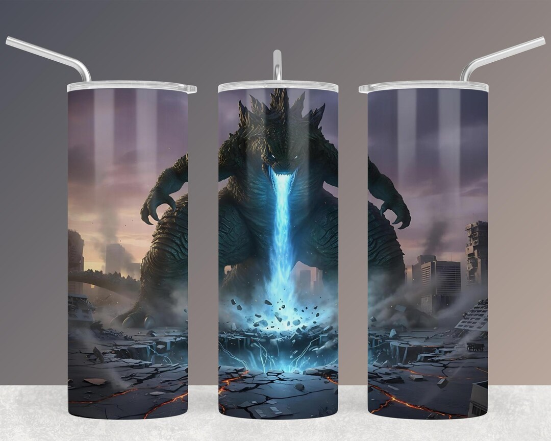 Godzilla King of the Monsters Sublimation Design for 20 Oz Tumbler Wrap ...